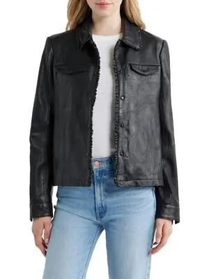 MAURITIUS Limma Ruffle Leather Jacket