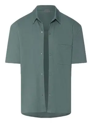 Hanro Travelwear Cotton Jacket - Studio Green