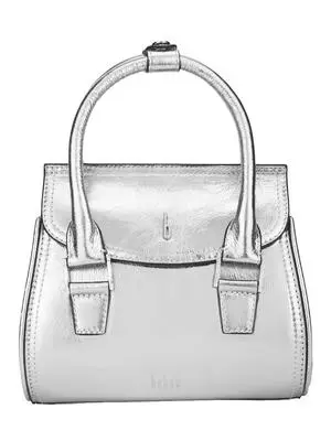 BEHNO Mini Coco Leather Satchel Silver