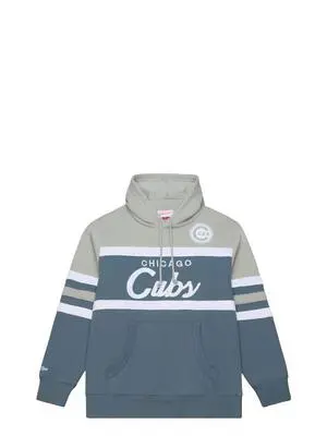 Mitchell & Ness Chicago Cubs Cooperstown Collection Thunderstorm Head Coach Hoodie - Gray