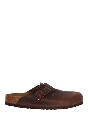 BIRKENSTOCK Boston Habana Oiled Leather Sandal Red