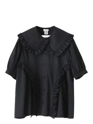 COMME DES GARÇONS NOIR Frill Collar Blouse - Black
