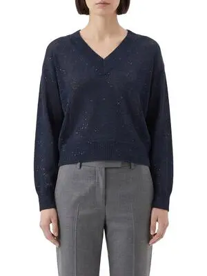 Brunello Cucinelli V-neck Sweater - Ocean