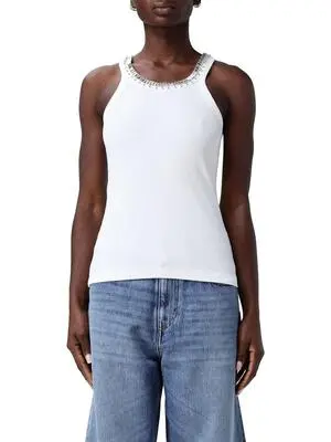 Pinko Embellished Ribbed Tank Top - White