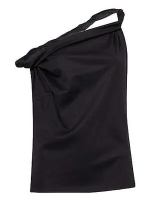 ROHE FRAMES Sculptural Twisted-strap Top - Black