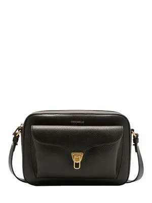 COCCINELLE Beat Mini Leather Crossbody Bag - Black