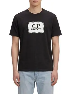 C.P. COMPANY Cotton T-shirt With Logo - Black