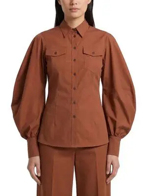 Brunello Cucinelli Shirt With Balloon Sleeves - Red