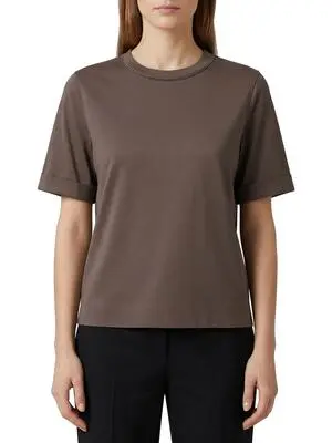 Brunello Cucinelli Brunello Cucinelli Embellished T-Shirt Brown