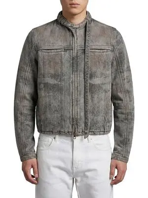 DIESEL® Distressed Denim Jacket - Grey