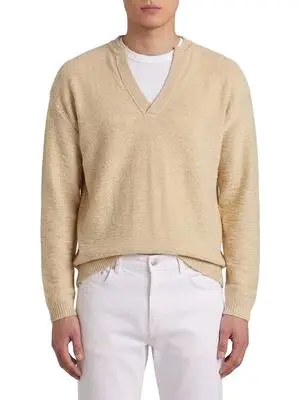 Isabel Marant Étoile V-neck Textured Knit Sweater - Beige