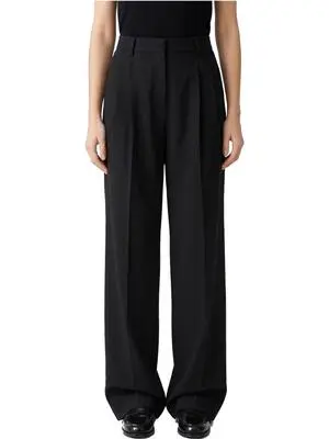 Gcds Wide Leg Tailored Trousers - Black