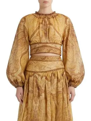 Zimmermann Paisley Print Blouse - Beige