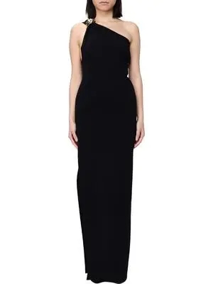 Elisabetta Franchi One-shoulder Embellished Maxi Dress - Black