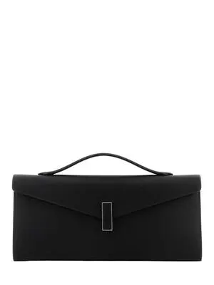 VALEXTRA Clutch With Top Handle - Black