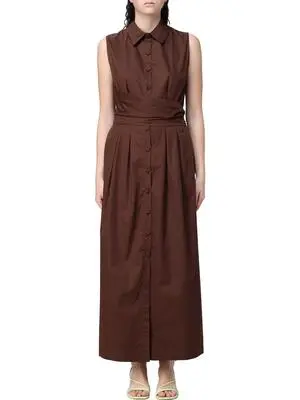 HANITA Sleeveless Maxi Dress With Bow Detail - Ebony
