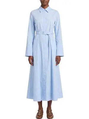 Gabriela Hearst Cotton Shirtdress - Gnawed Blue