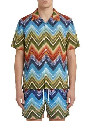 Missoni Viscose Shirt With Zig-zag Motif - Multicolor