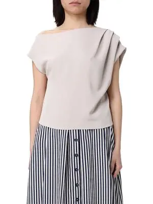 HANITA Hanita Draped Top Beige