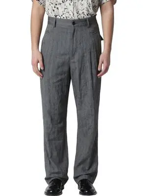 Dries Van Noten Cotton Blend Wide-leg Pants - Black