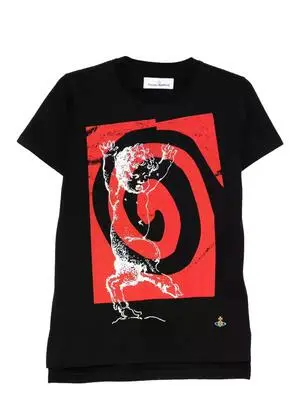 VIVIENNE WESTWOOD Swirl Peru T-shirt - Black