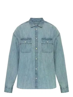 ALLSAINTS Gribbs Chest-pocket Shirt - Blue
