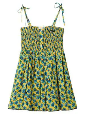 Miu Miu Crêpe De Chine Mini-dress - Multicolored