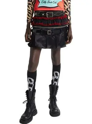 CHOPOVA LOWENA Major Combo Miniskirt - Black Multi