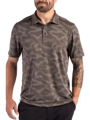 Cutter & Buck Epic Comfort Camo Regular Fit Polo - Elemental Grey