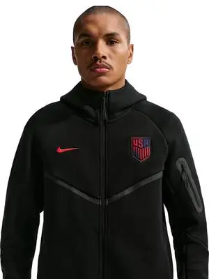 Nike Usmnt Tech Fleece Windrunner Full-zip Hoodie - Black