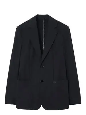 Burberry Technical Cotton Tailored Jacket - Navy