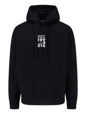Fear Of God Stone Island Cotton Logo Hoodie - Black