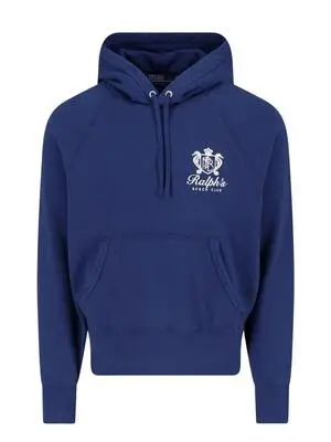 Stone Island Cotton Logo Hoodie - Blue