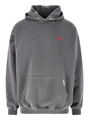 Fear Of God Stone Island Cotton Logo Hoodie - Gray