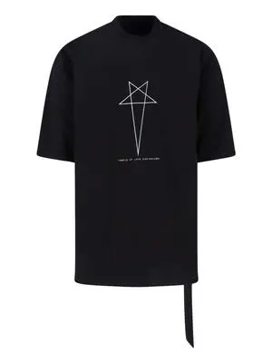 Rick Owens T-shirt "pentagram Tommy - Black