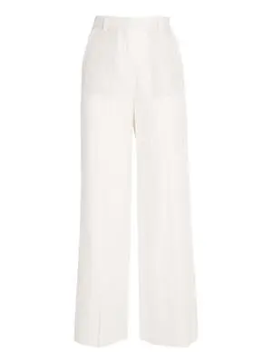 Maje Stripe Wide-leg Trousers - White