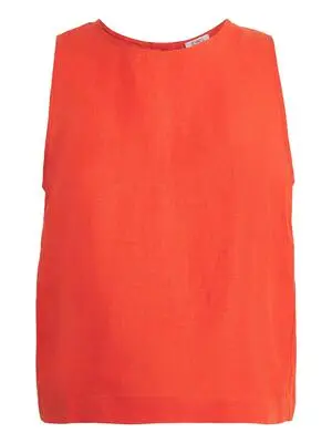 ERES Linen Sleeveless Ravie Blouse Red