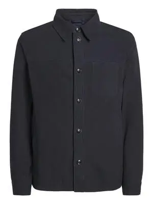 Pal Zileri Suede Overshirt - Navy