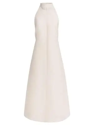 Bite Studios Wool-silk High-neck Maxi Dress - Ivory