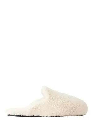 TEKLA Shearling Slippers - White