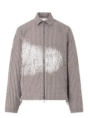 Moncler Checked Cotton-Blend Jacket Beige