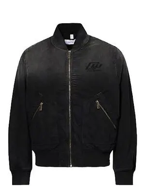 Off-White Cotton Bomber Jacket - Black