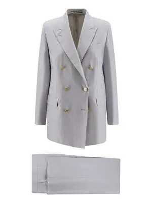 Tagliatore Jasmine Linen Suit - Grey
