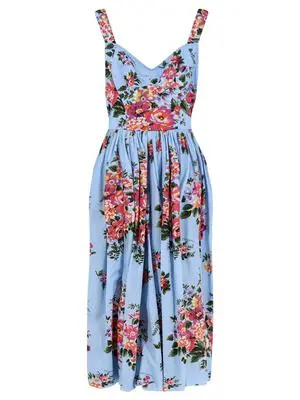 Dolce & Gabbana Cotton Dress With Floral Print - Multicolor