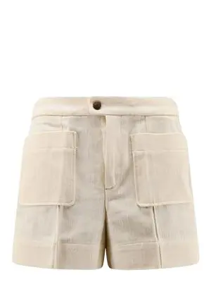 Soeur Hover Cotton Shorts - Beige