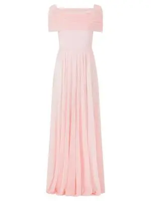Norma Kamali Flared Sheer Gown - Pink
