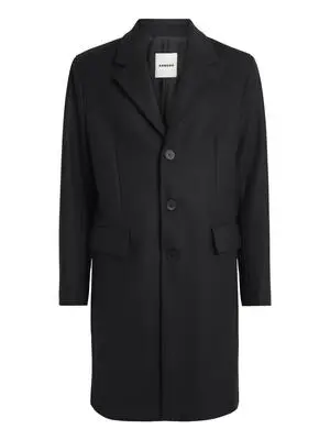 Sandro Wool-blend Tailored Coat - Black