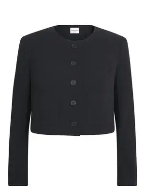 Claudie Pierlot Round-neck Relaxed Jacket - Black