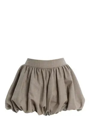 THE FRANKIE SHOP Alina Plaid Wool-blend Shorts - Grey