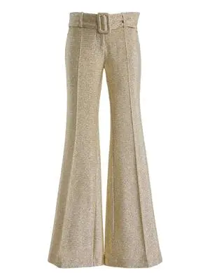 Françoise Metallic Straight-leg Trousers - Gold
